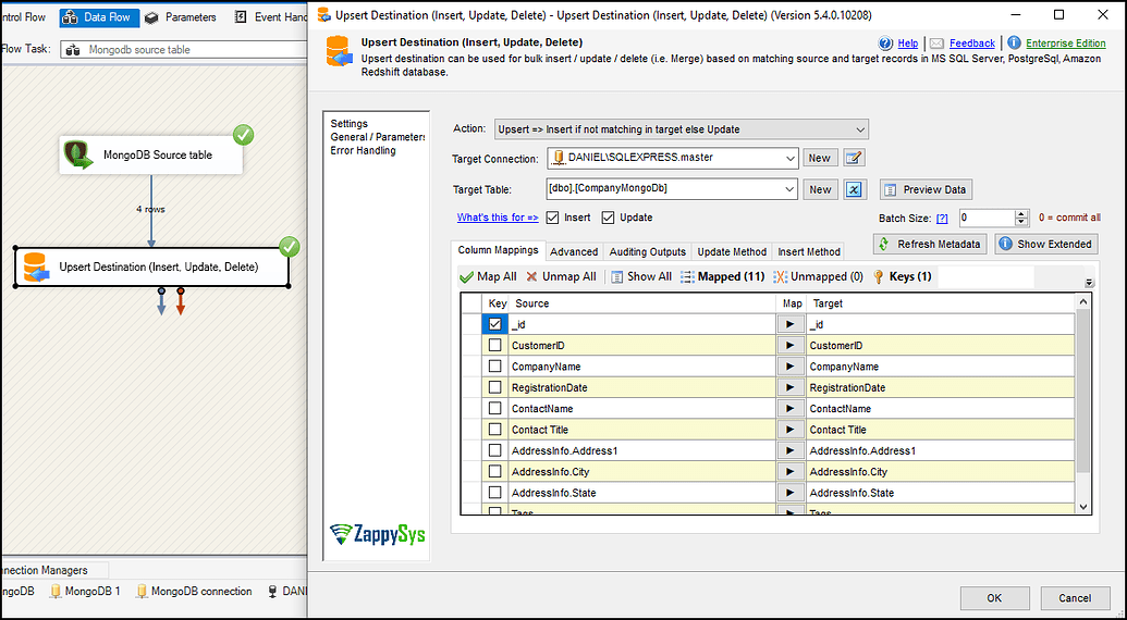 How to copy data from MongoDB into SQL Server in SSIS - MongoDB ...