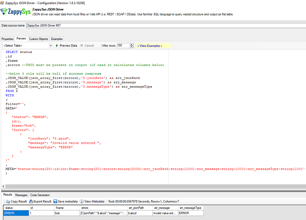 Extract Data From Api Response Json Array In Odbc Other Zappysys Community