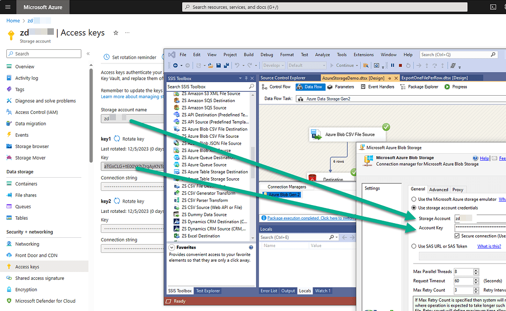 How to read / write from Azure Data Lake Storage Gen2 in SSIS - Azure - ZappySys Community
